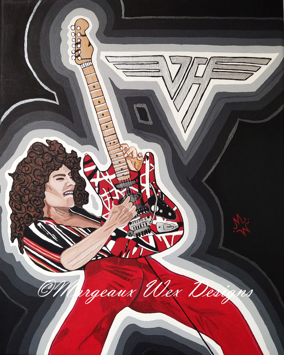 Eddie Van Halen Art Print – Margeaux Wex Designs